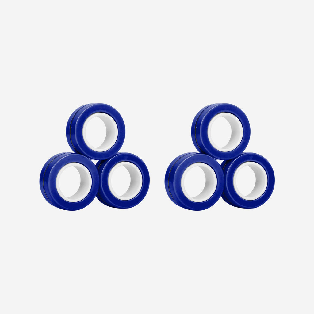 Solid Blue 6 Pack Magnetic Finger Rings FOCO