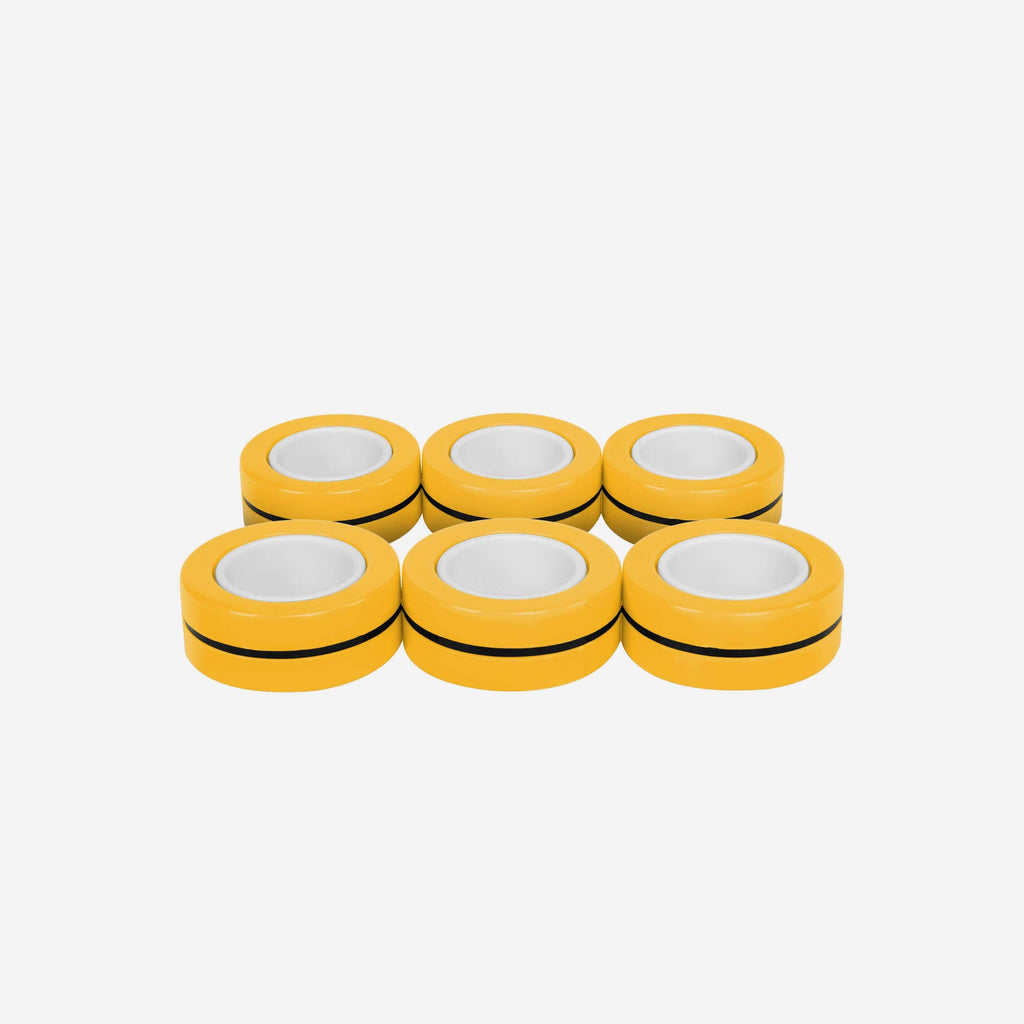 Solid Yellow 6 Pack Magnetic Finger Rings FOCO