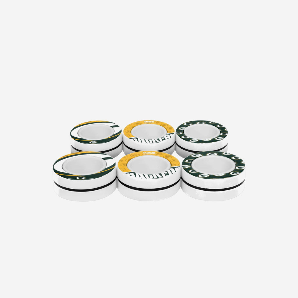 Green Bay Packers 6 Pack Magnetic Finger Rings FOCO