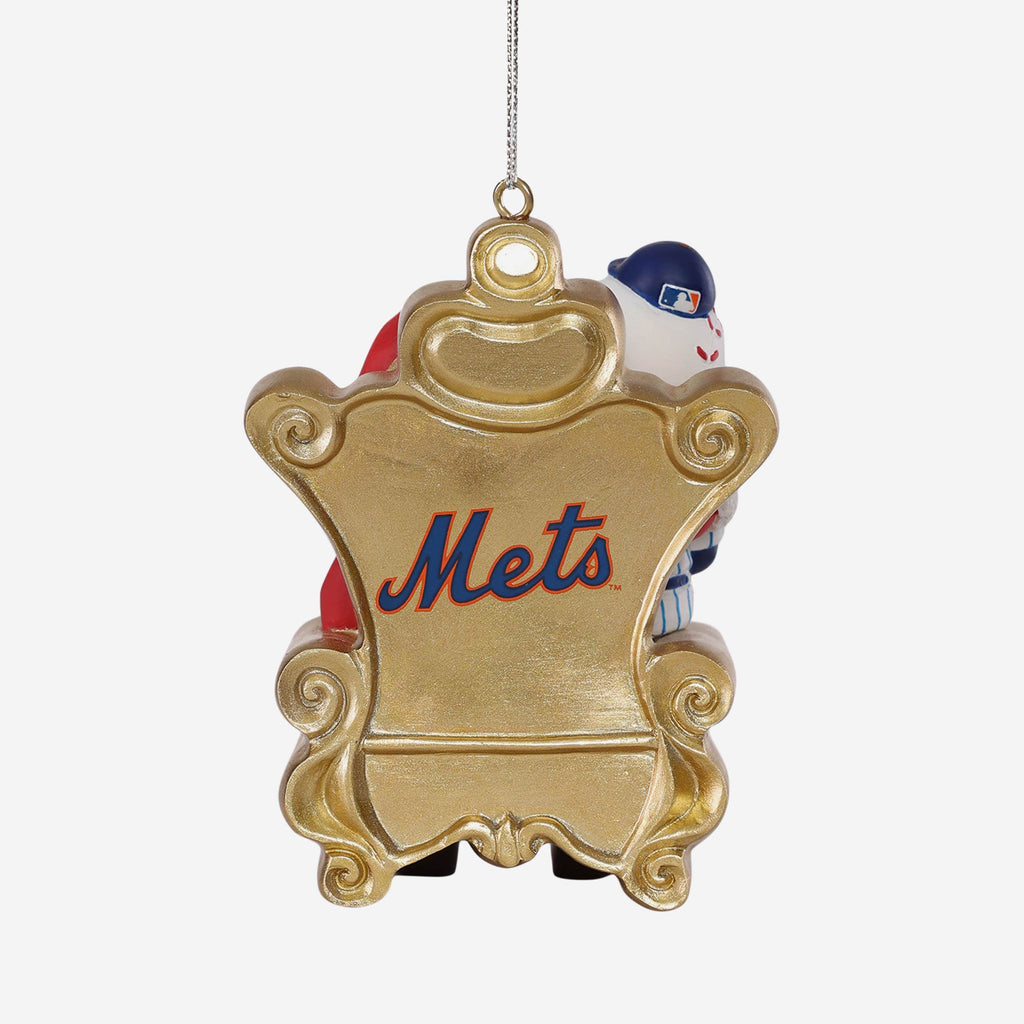 Mr. Met New York Mets Mascot On Santa's Lap Ornament FOCO