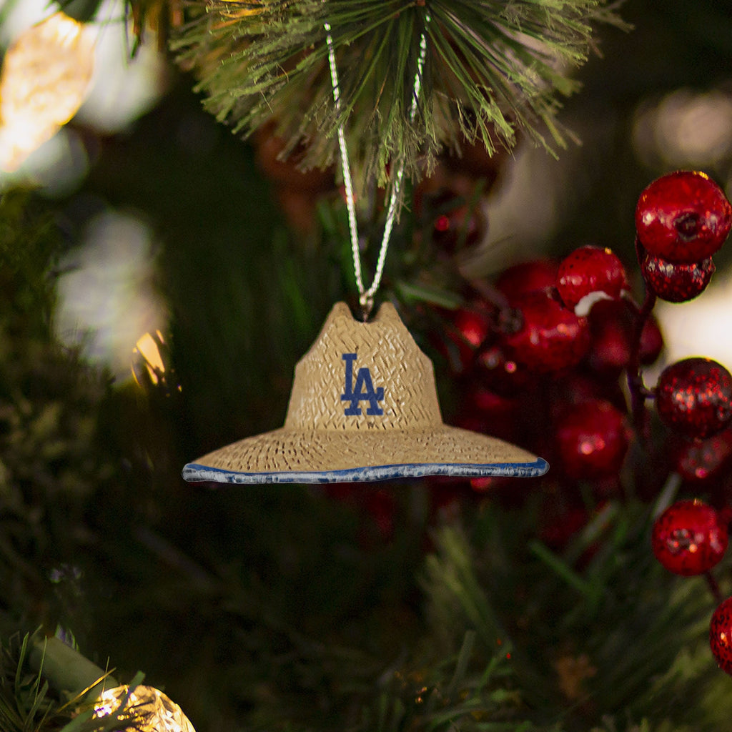 Los Angeles Dodgers Straw Hat Ornament FOCO