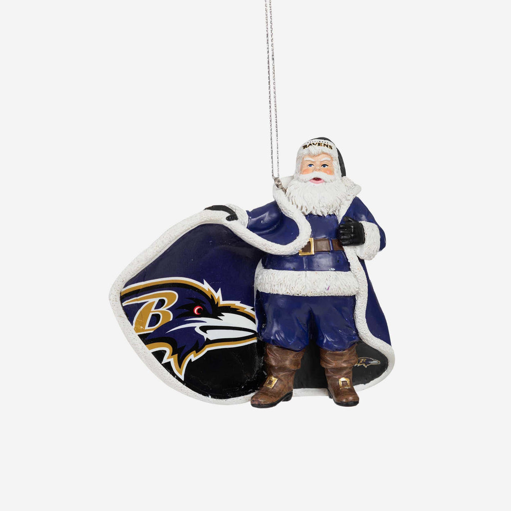 Baltimore Ravens Photoprint Santa Ornament FOCO