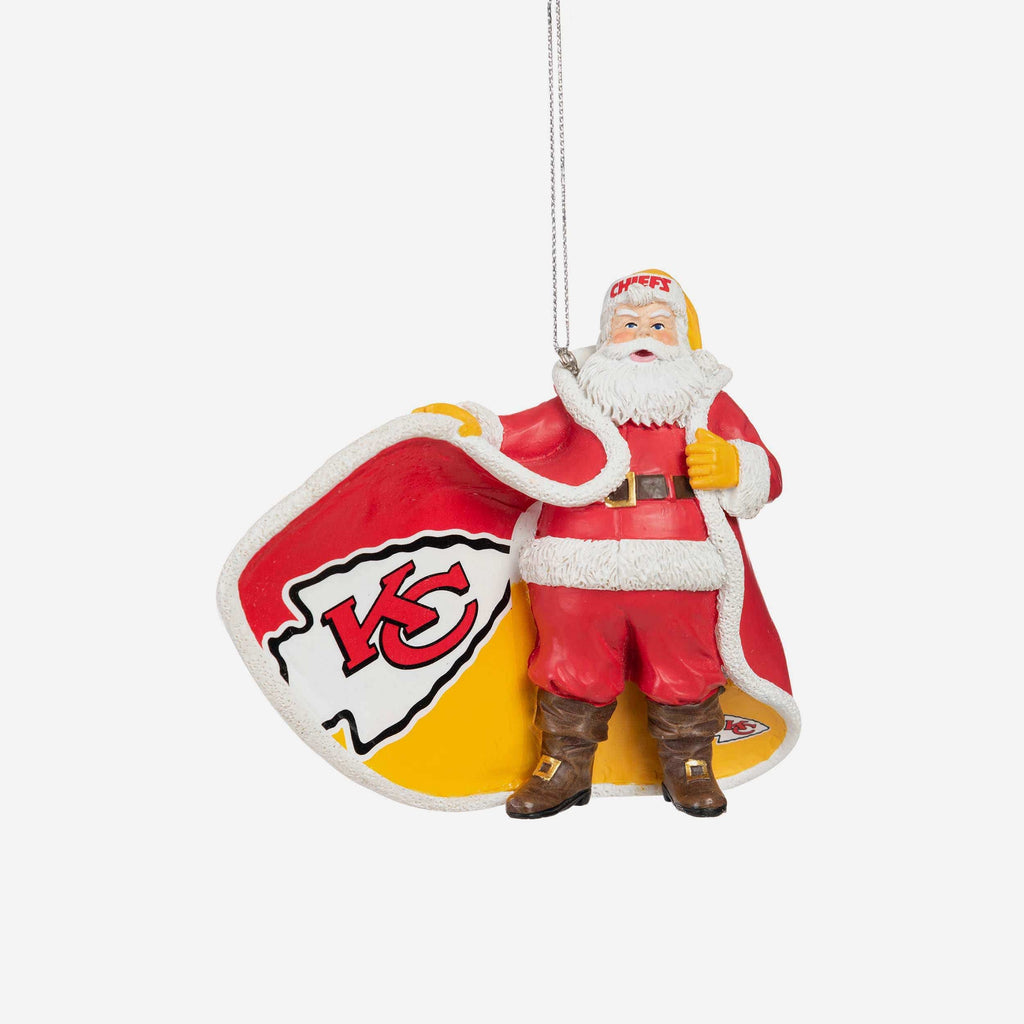 Kansas City Chiefs Photoprint Santa Ornament FOCO