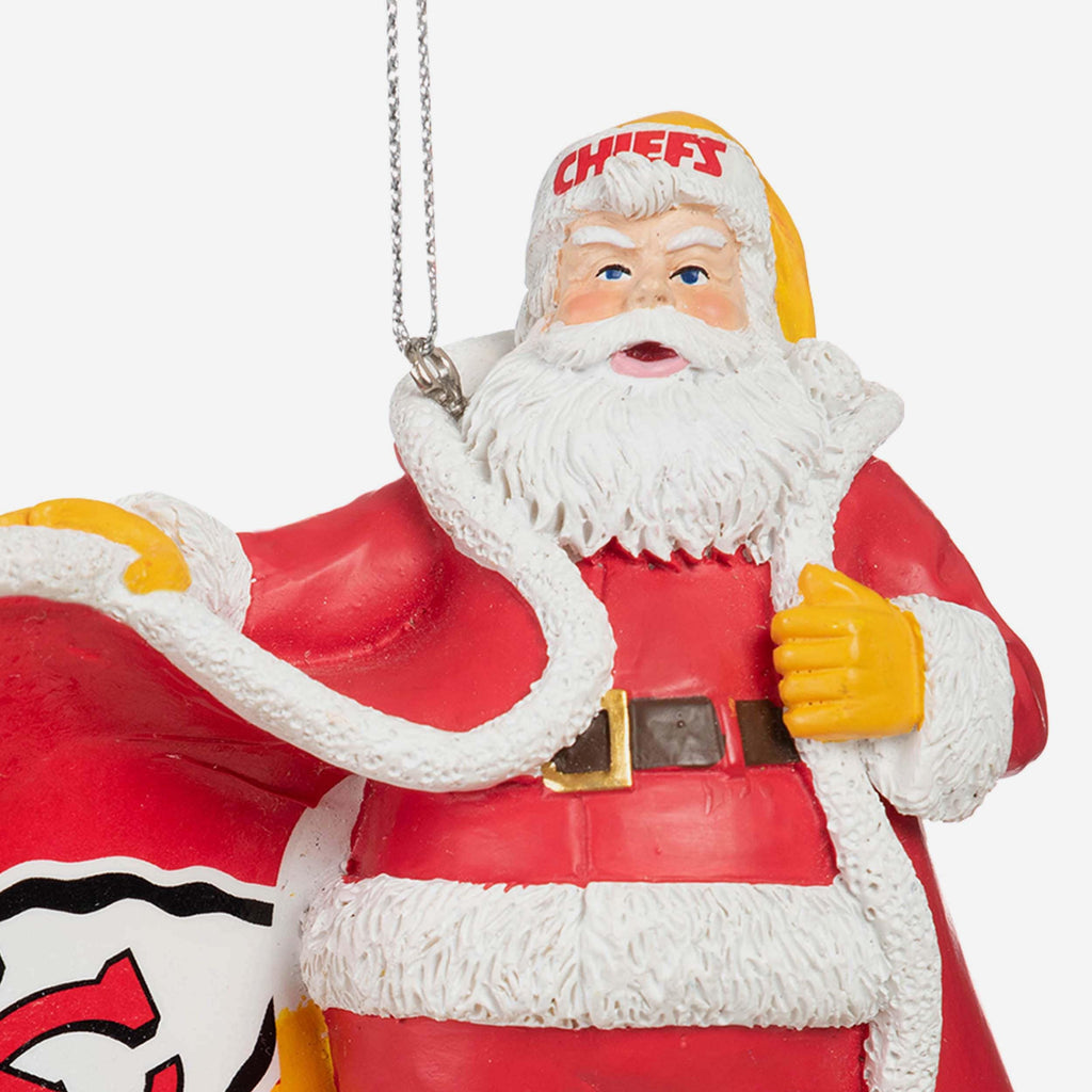 Kansas City Chiefs Photoprint Santa Ornament FOCO