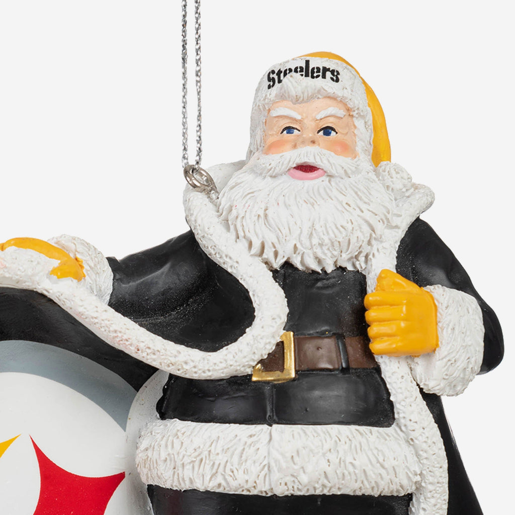 Pittsburgh Steelers Photoprint Santa Ornament FOCO