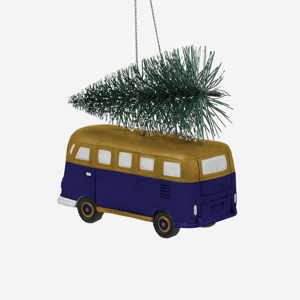 Baltimore Ravens Retro Bus With Tree Ornament FOCO