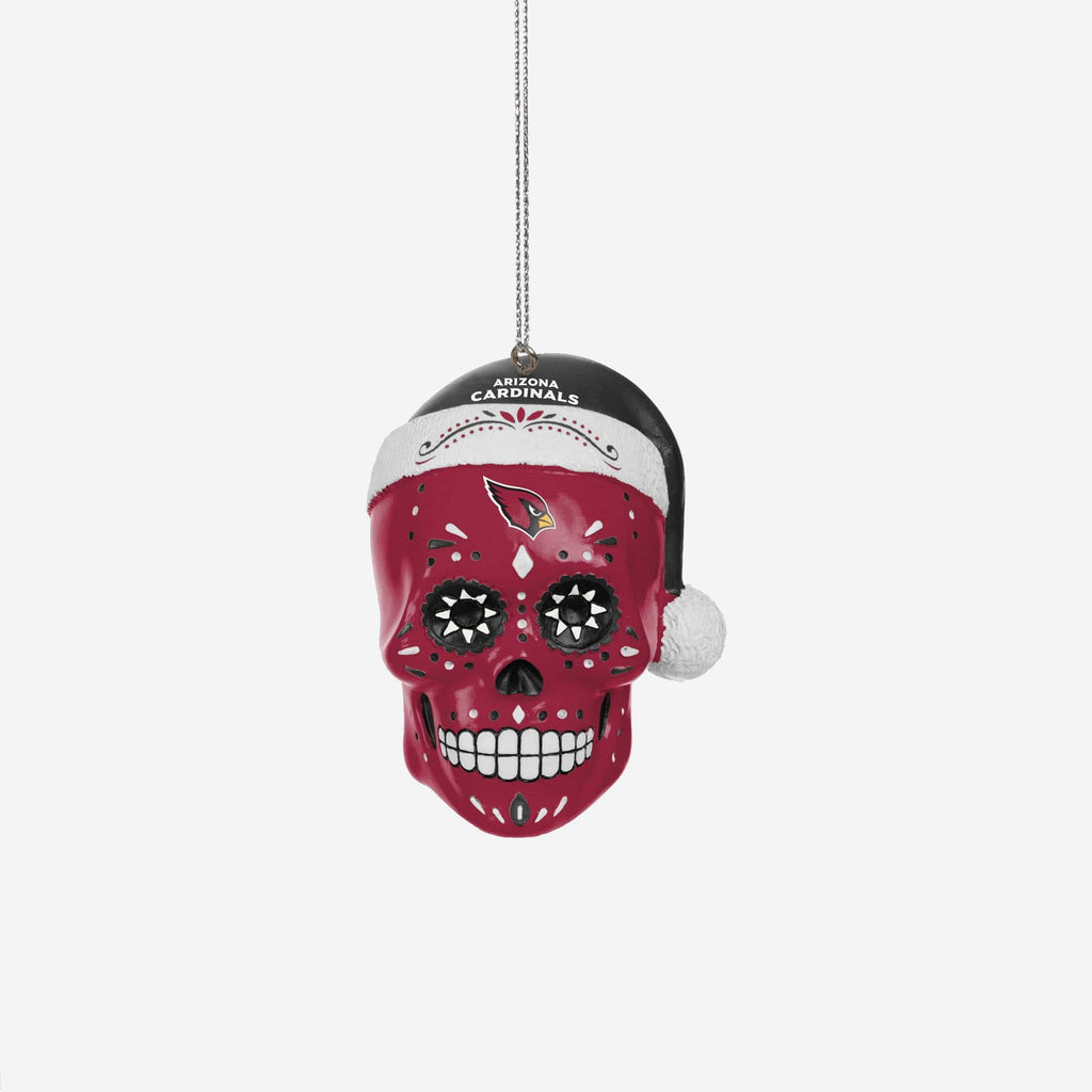 Arizona Cardinals Sugar Skull Ornament FOCO