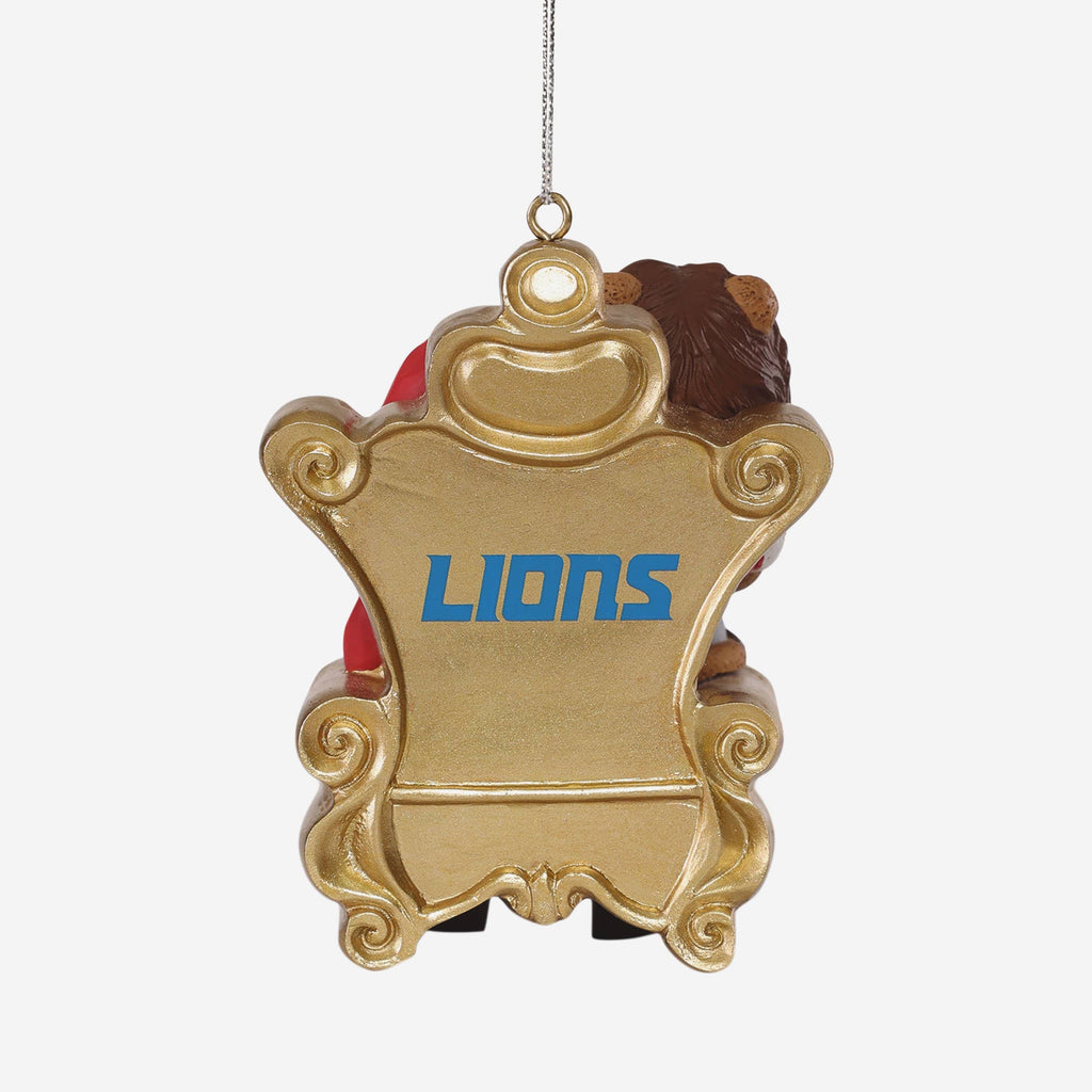 Roary Detroit Lions Mascot On Santa's Lap Ornament FOCO