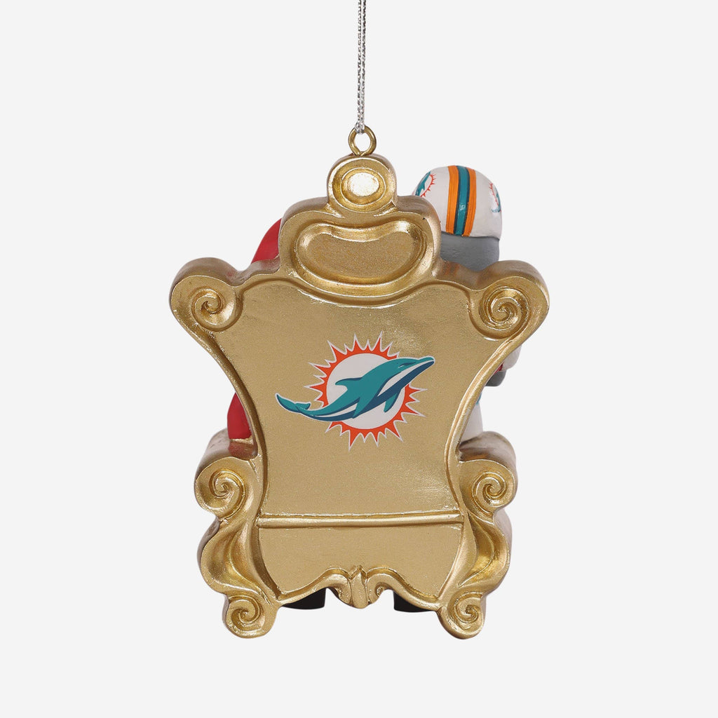 TD Miami Dolphins Mascot On Santa's Lap Ornament FOCO