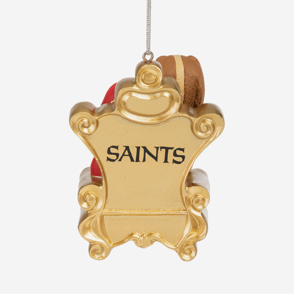 Gumbo New Orleans Saints Mascot On Santa's Lap Ornament FOCO
