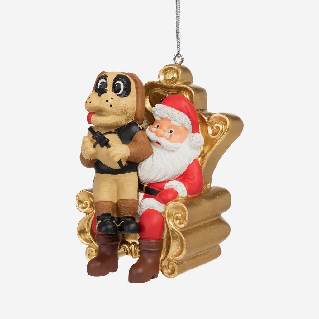 Gumbo New Orleans Saints Mascot On Santa's Lap Ornament FOCO