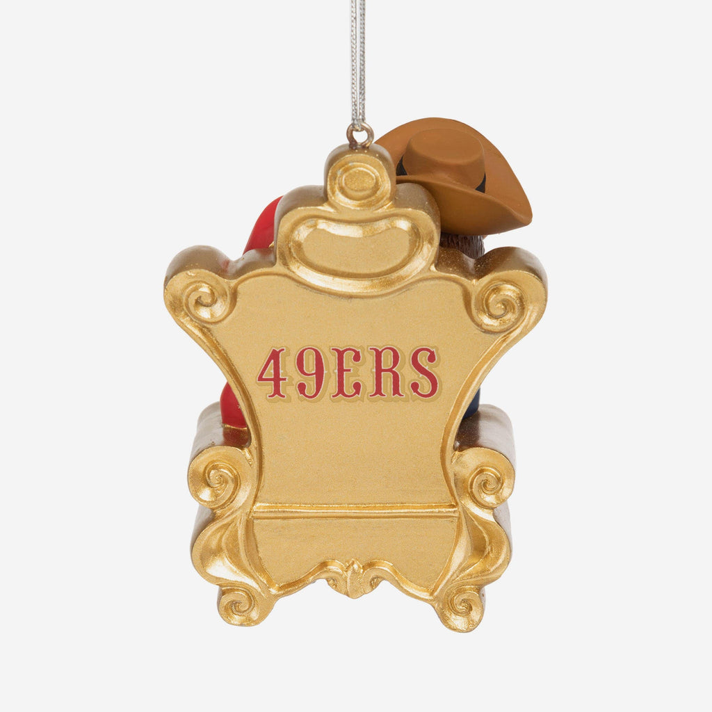 Sourdough Sam San Francisco 49ers Mascot On Santa's Lap Ornament FOCO
