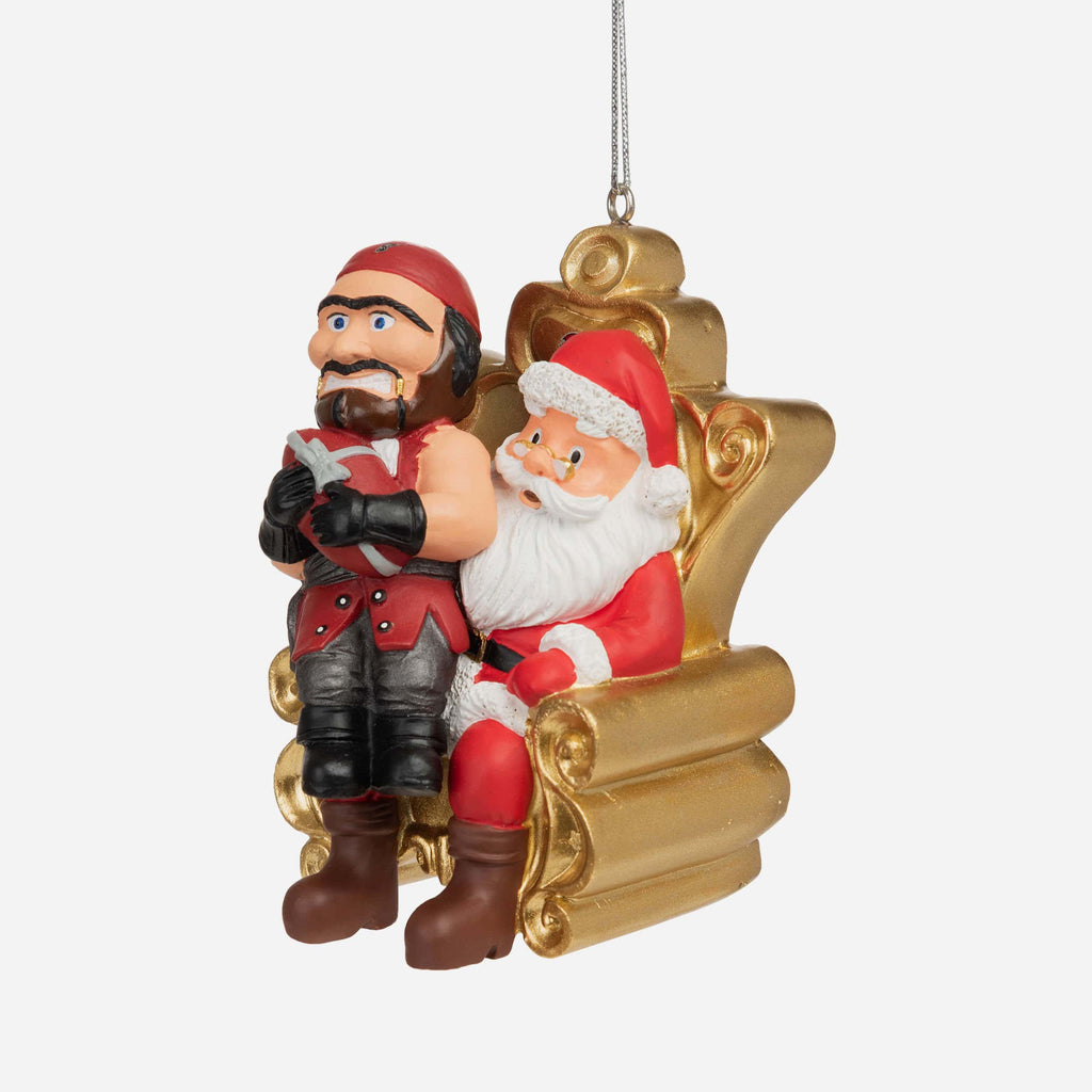 Captain Fear Tampa Bay Buccaneers Mascot On Santa's Lap Ornament FOCO