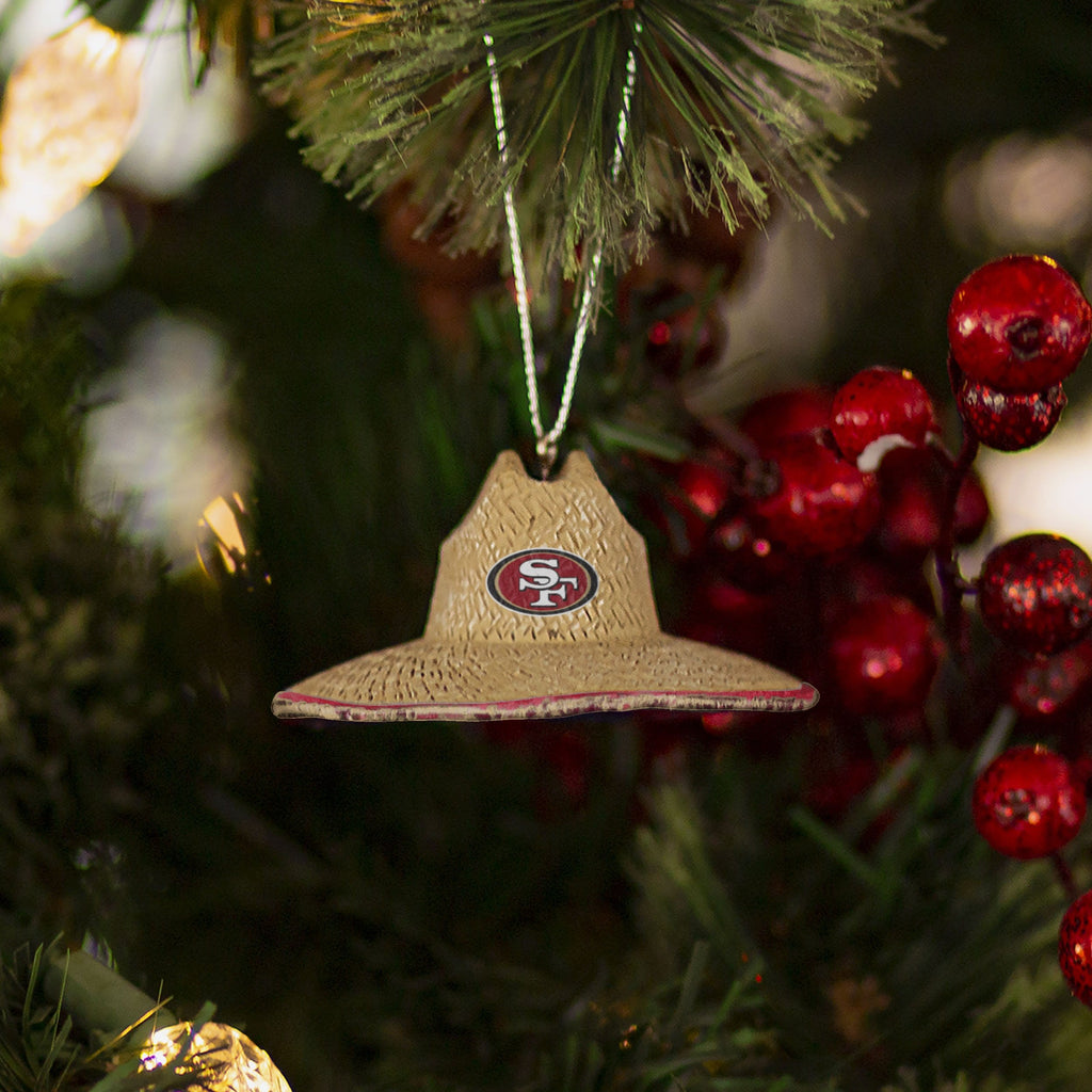 San Francisco 49ers Straw Hat Ornament FOCO