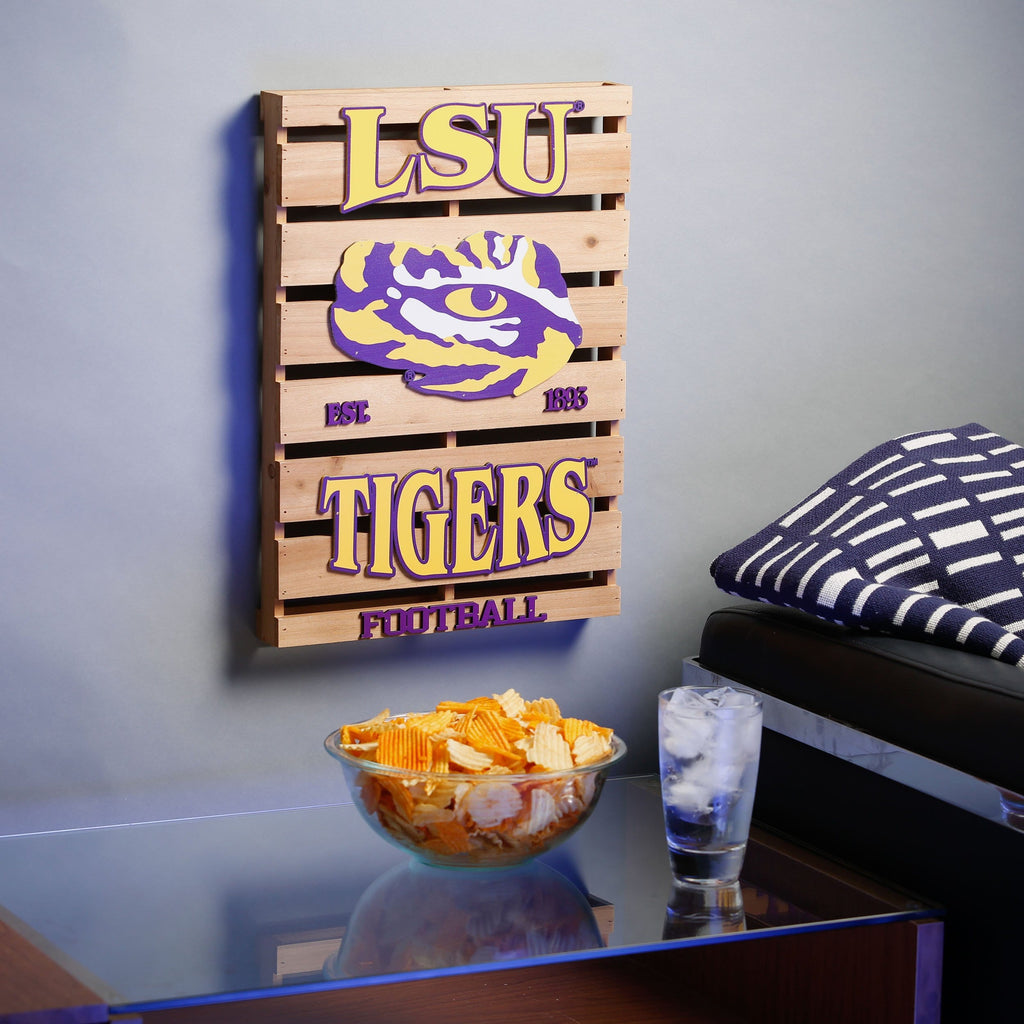 LSU Tigers Wood Pallet Sign FOCO