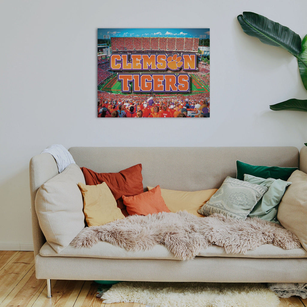 Clemson Tigers Canvas Wall Sign FOCO