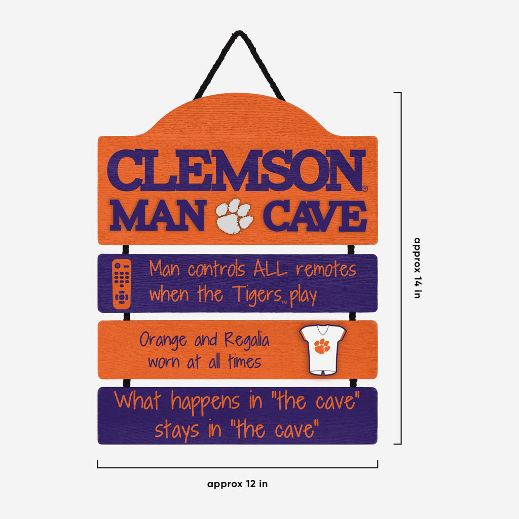 Clemson Tigers Mancave Sign FOCO