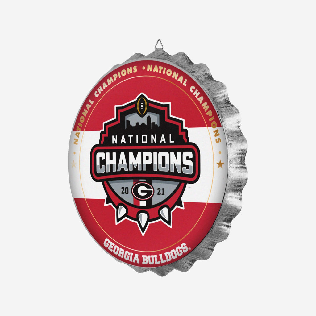 Georgia Bulldogs 2021 Football National Champions Metal Distressed Bot FOCO