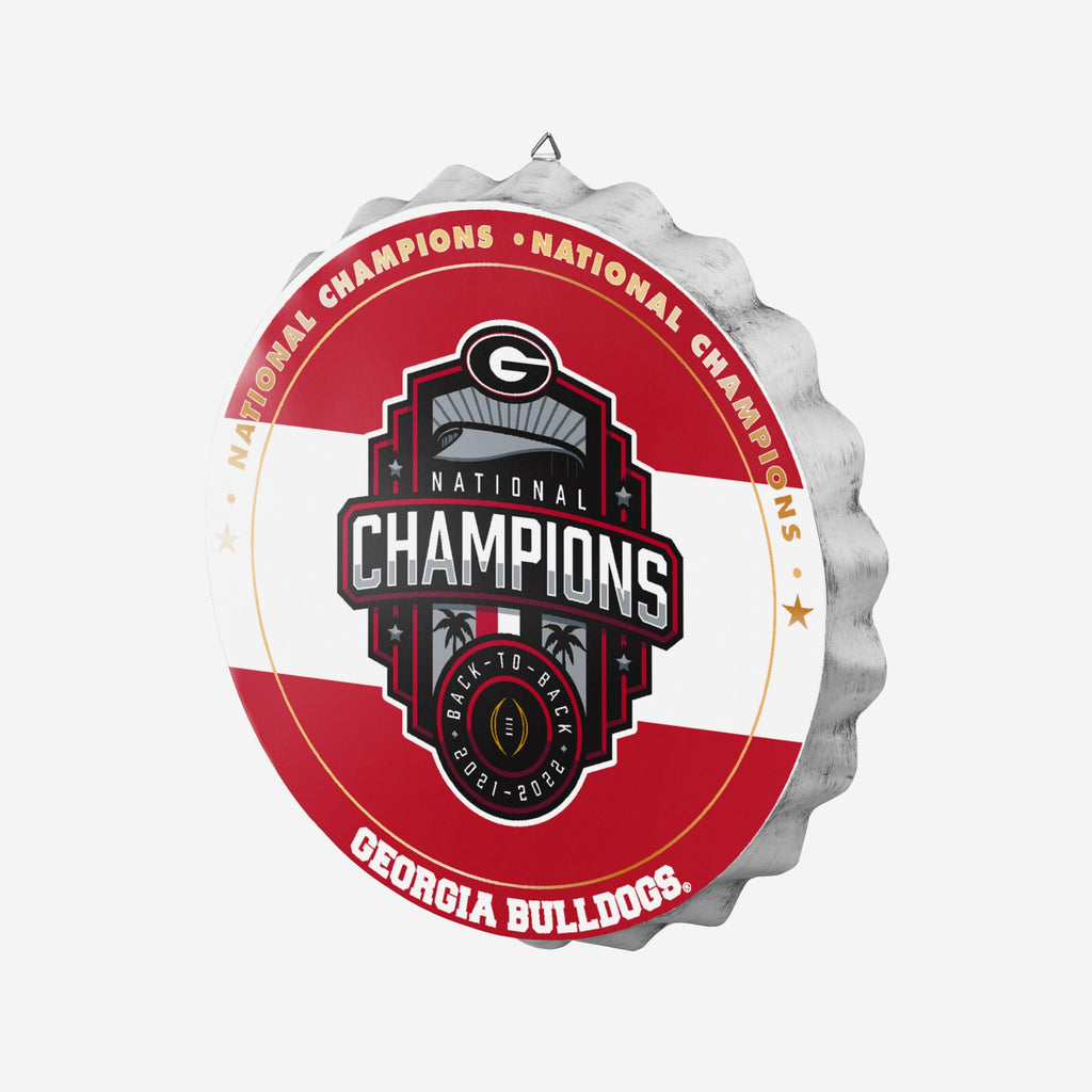 Georgia Bulldogs 2022 Football National Champions Metal Distressed Bot FOCO