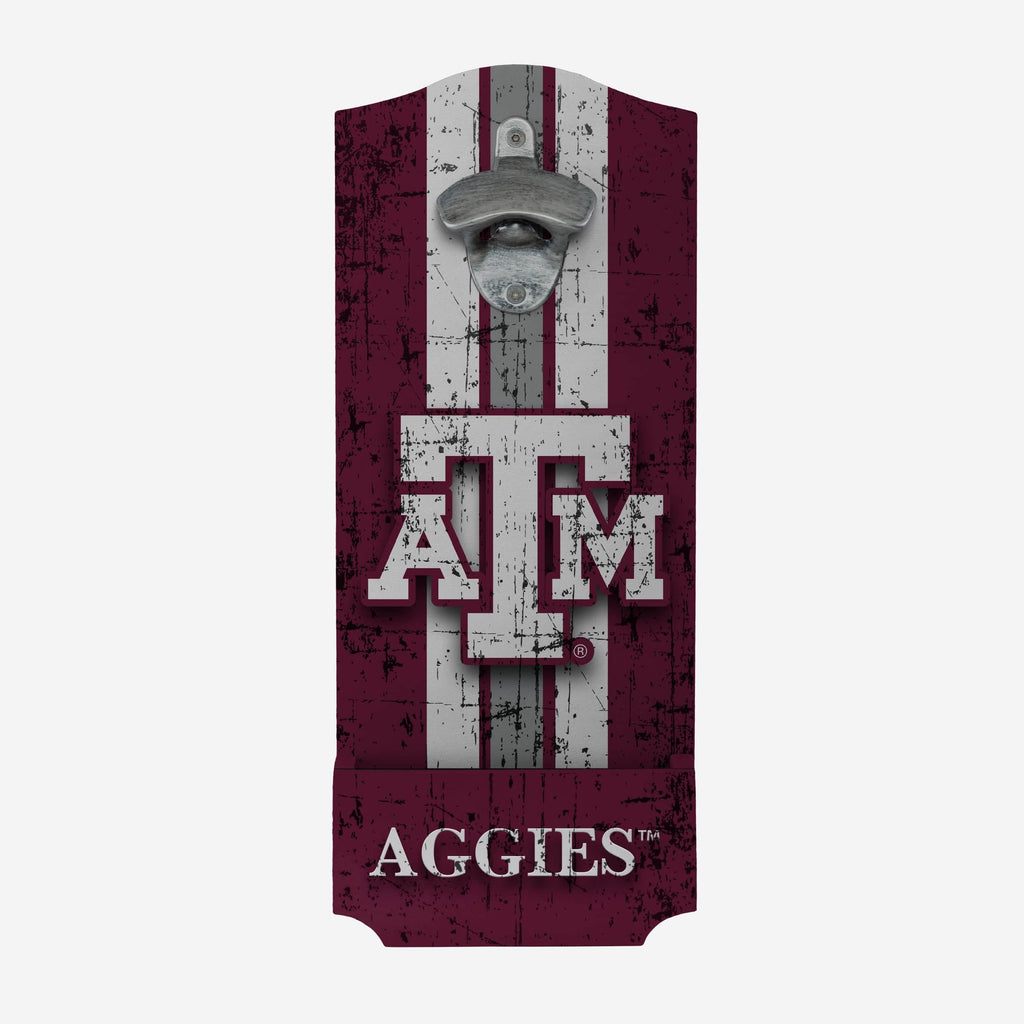 Texas A&M Aggies Wooden Bottle Cap Opener Sign FOCO