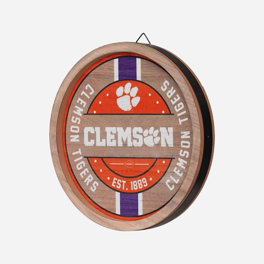 Clemson Tigers Wooden Barrel Sign FOCO