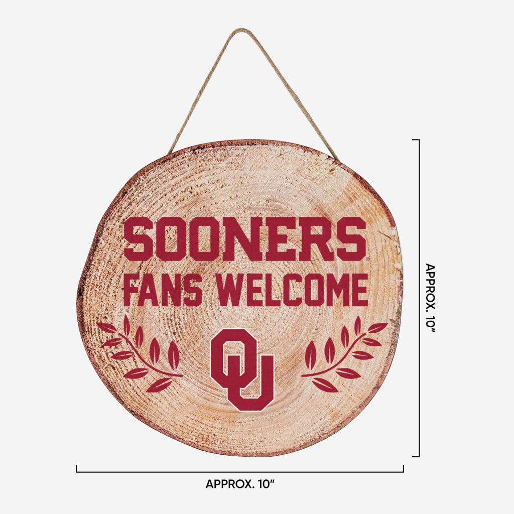 Oklahoma Sooners Wood Stump Sign FOCO