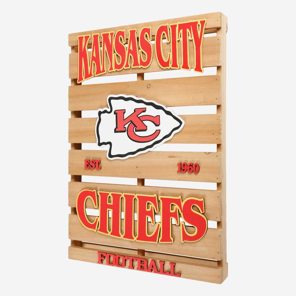 Kansas City Chiefs Wood Pallet Sign FOCO
