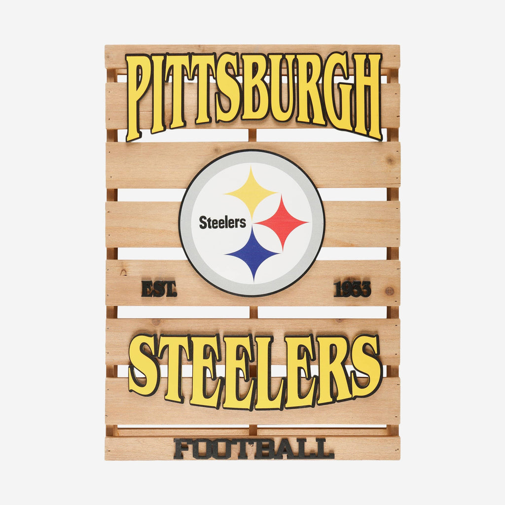 Pittsburgh Steelers Wood Pallet Sign FOCO