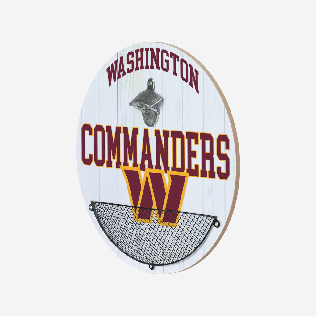Washington Commanders Bottle Opener Cap Catcher Wall Sign FOCO