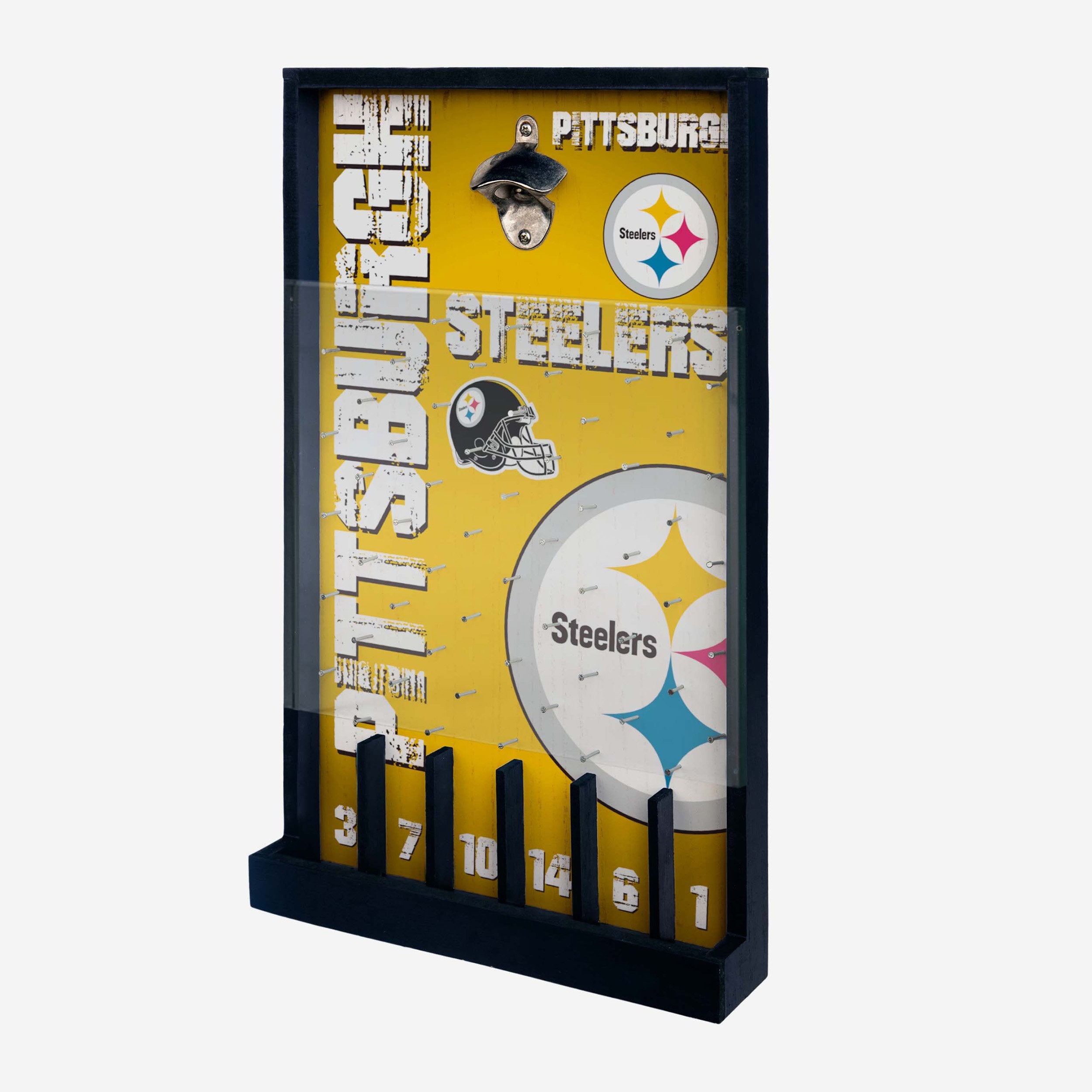Pittsburgh Steelers Bottle Opener Sign Game FOCO