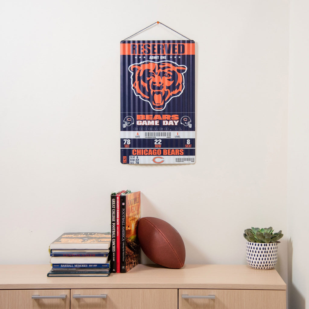 Chicago Bears Corrugated Metal Wall Sign FOCO
