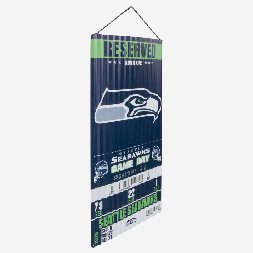 Seattle Seahawks Corrugated Metal Wall Sign FOCO