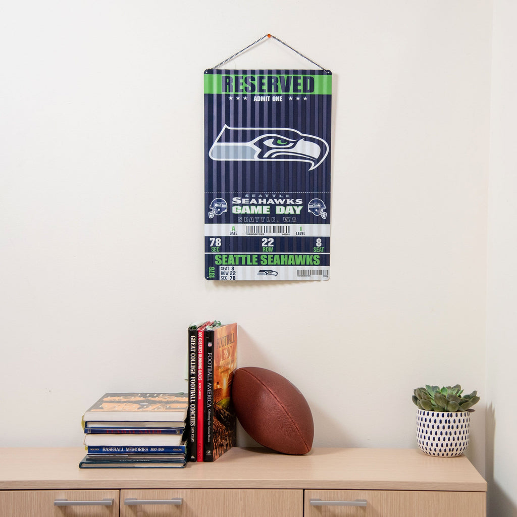 Seattle Seahawks Corrugated Metal Wall Sign FOCO
