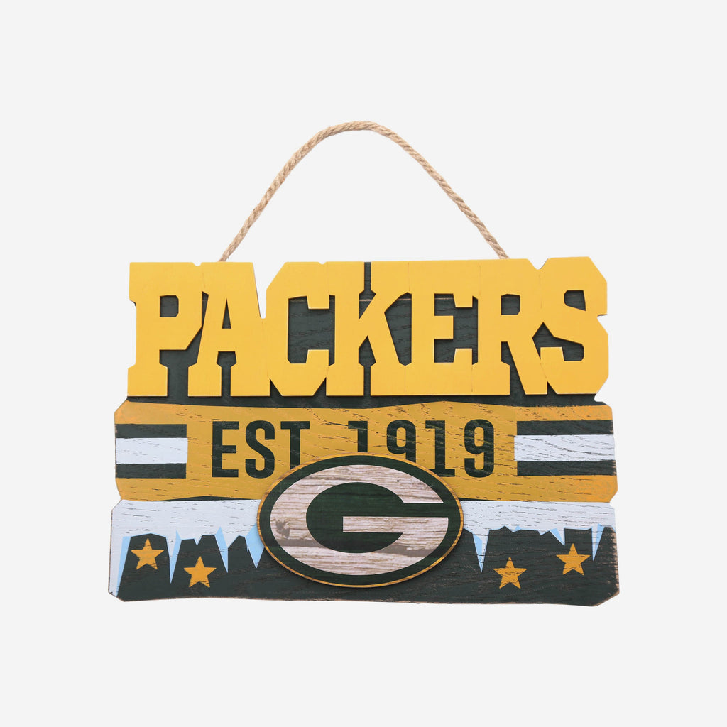 Green Bay Packers Wooden Die Cut Sign FOCO
