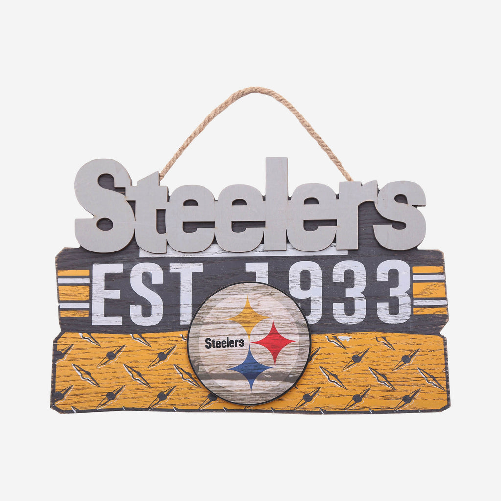 Pittsburgh Steelers Wooden Die Cut Sign FOCO
