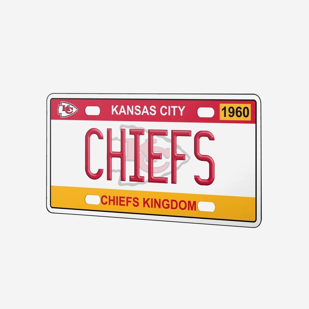 Kansas City Chiefs License Plate Wall Sign FOCO