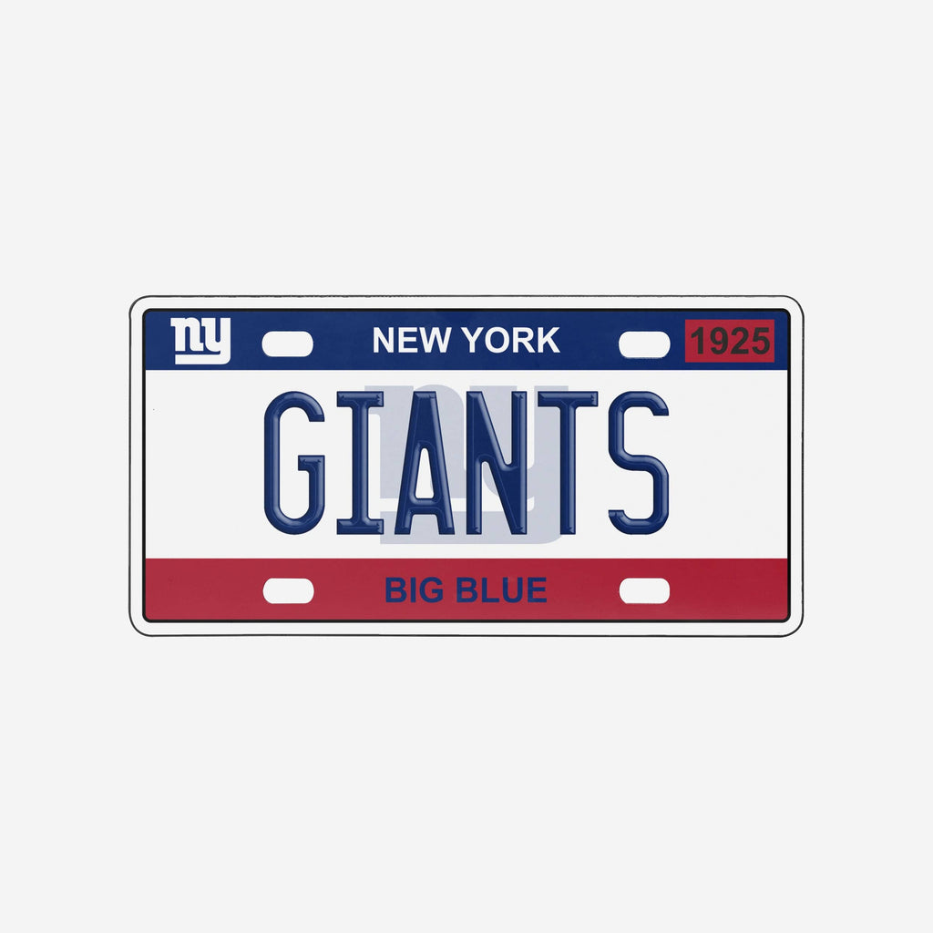 New York Giants License Plate Wall Sign FOCO