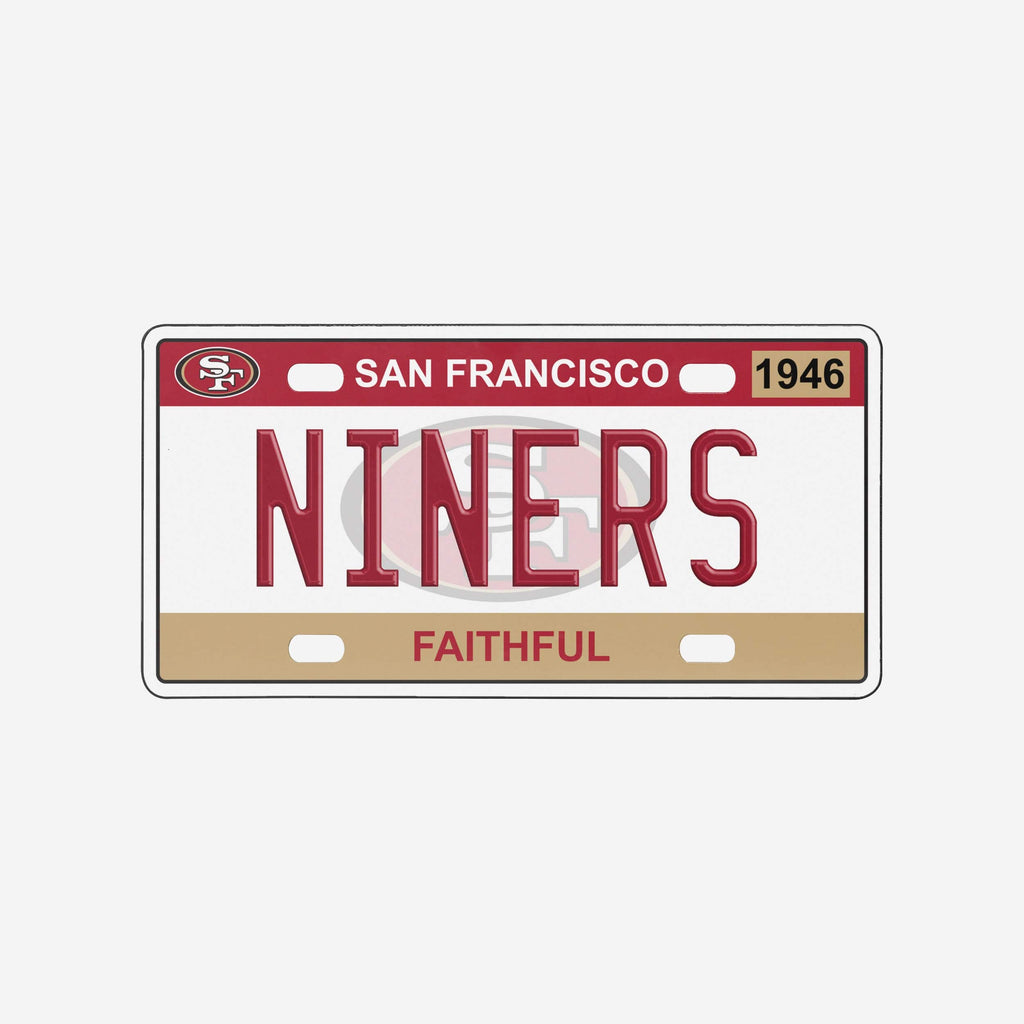 San Francisco 49ers License Plate Wall Sign FOCO