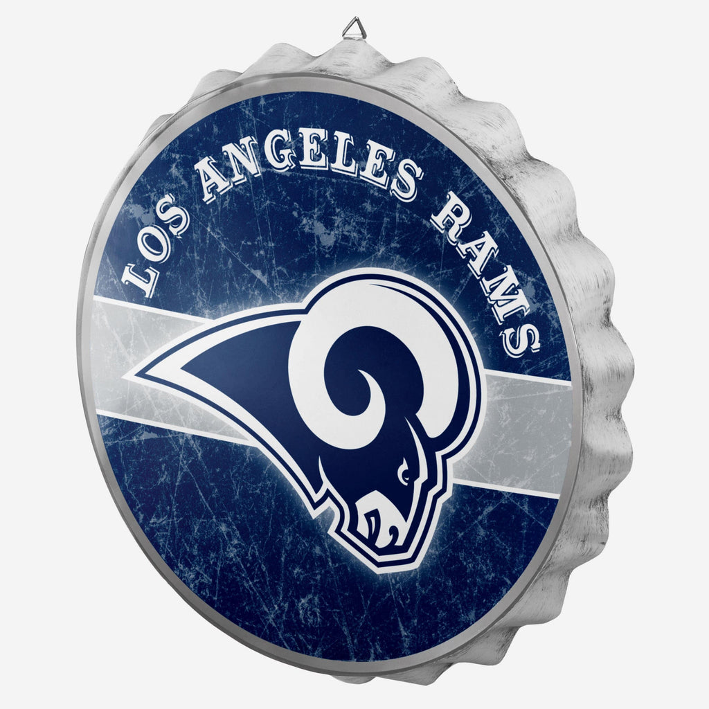 Los Angeles Rams Metal Distressed Bottle Cap Sign FOCO