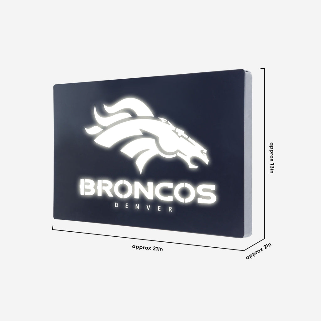 Denver Broncos Metal Light Up Logo Sign FOCO