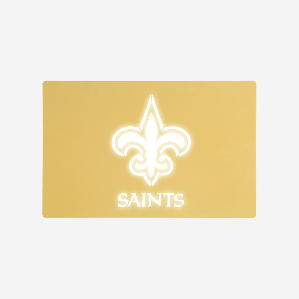 New Orleans Saints Metal Light Up Logo Sign FOCO