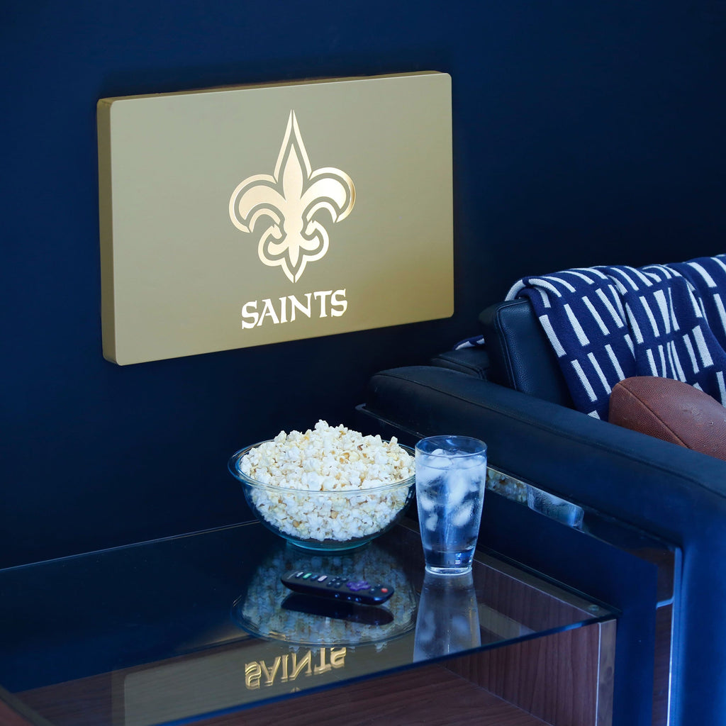 New Orleans Saints Metal Light Up Logo Sign FOCO