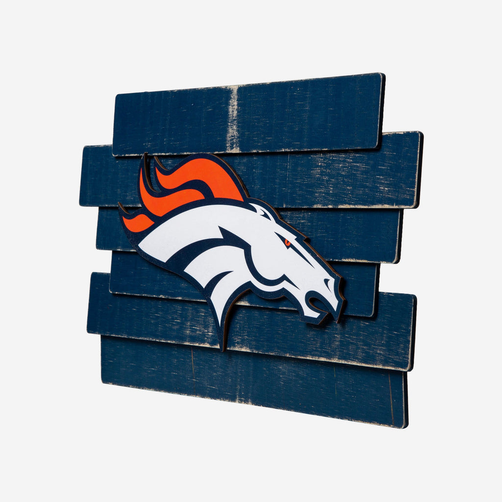 Denver Broncos Staggered Wood Logo Sign FOCO