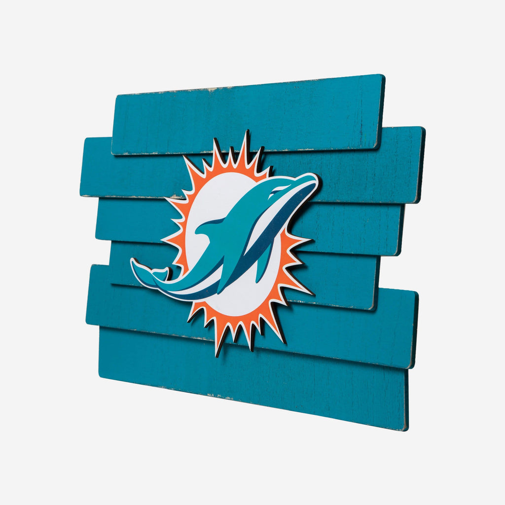 Miami Dolphins Staggered Wood Logo Sign FOCO
