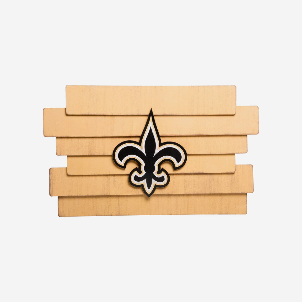 New Orleans Saints Staggered Wood Logo Sign FOCO