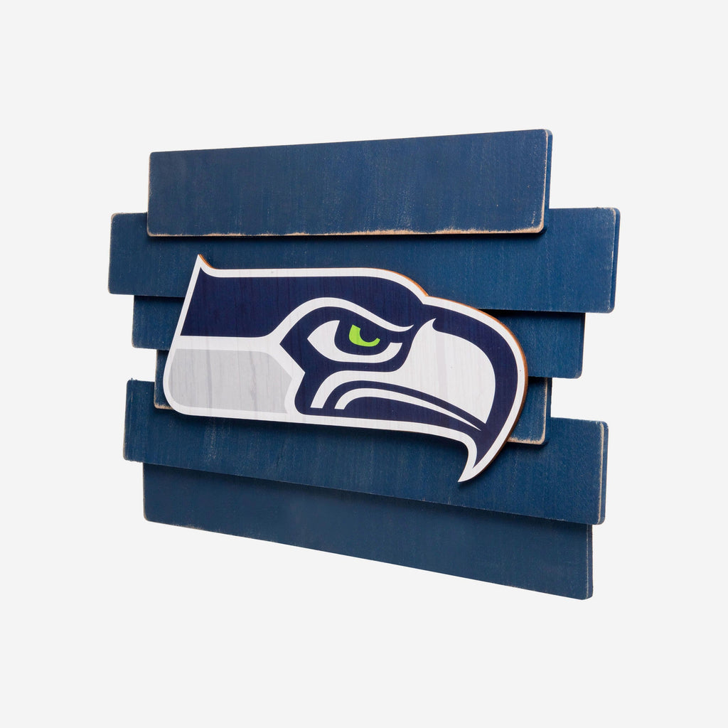 Seattle Seahawks Staggered Wood Logo Sign FOCO