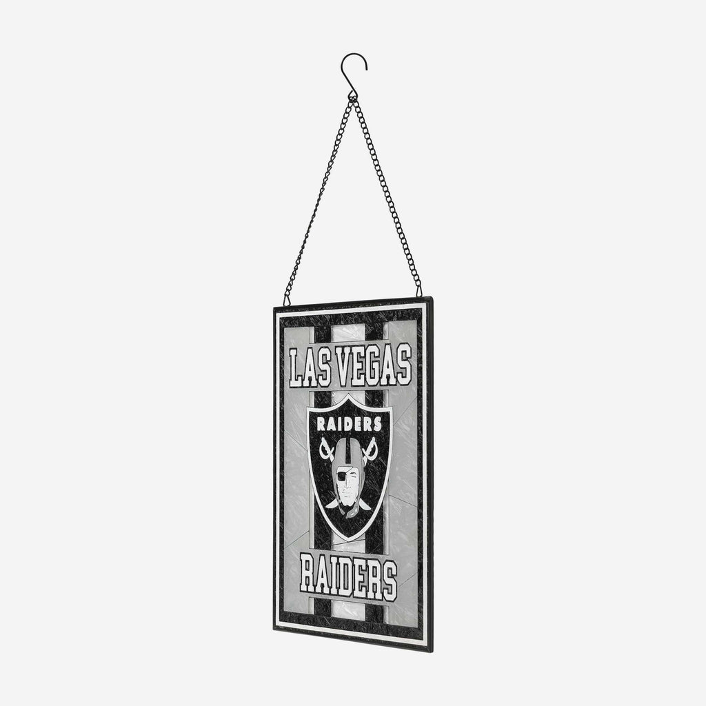 Las Vegas Raiders Team Stripe Stain Glass Sign FOCO