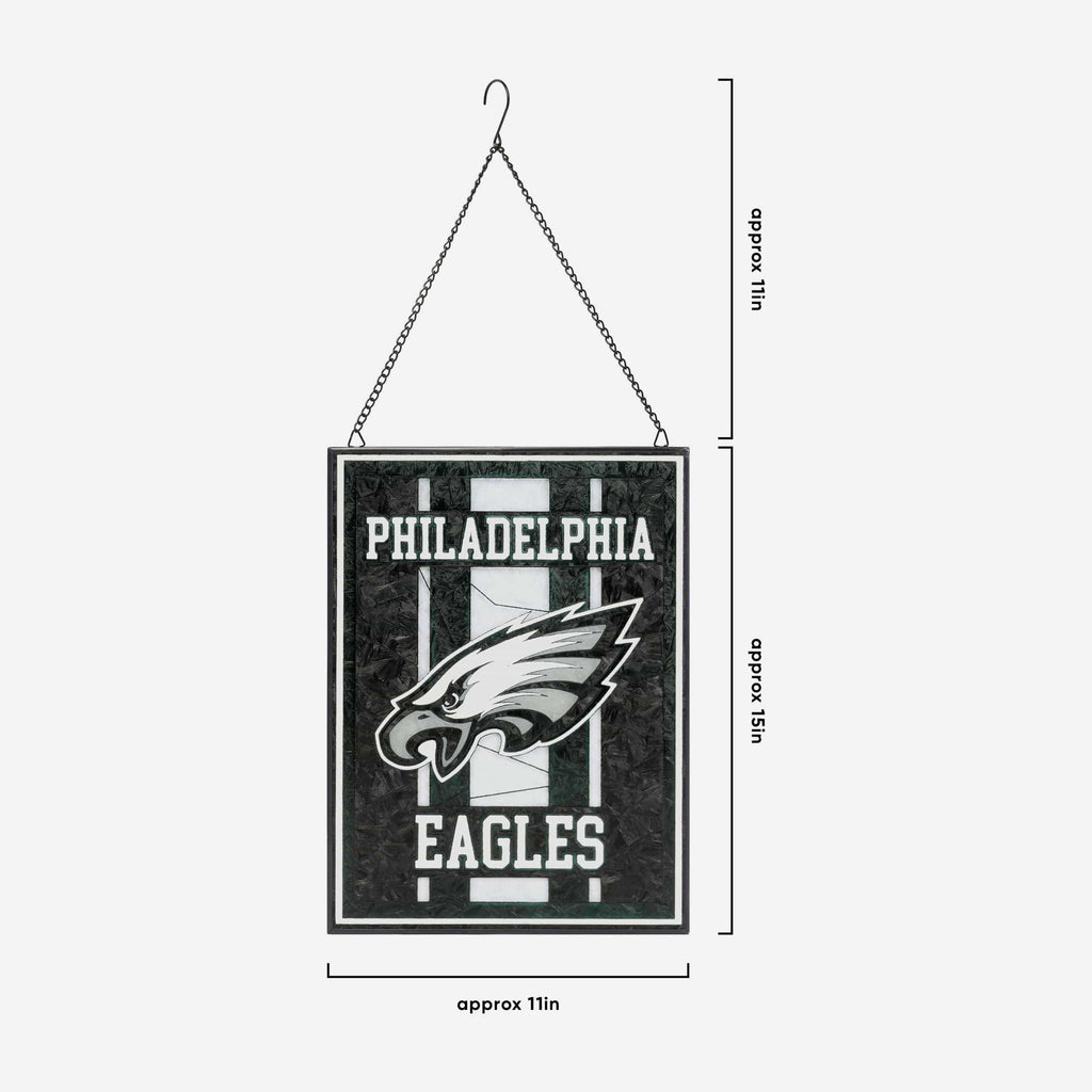 Philadelphia Eagles Team Stripe Stain Glass Sign FOCO