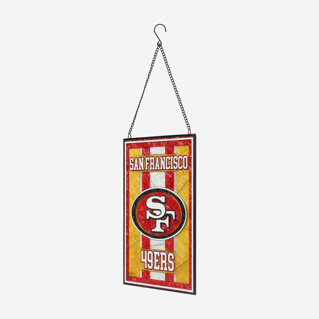 San Francisco 49ers Team Stripe Stain Glass Sign FOCO