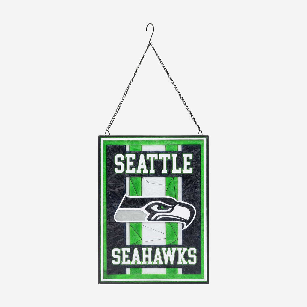 Seattle Seahawks Team Stripe Stain Glass Sign FOCO